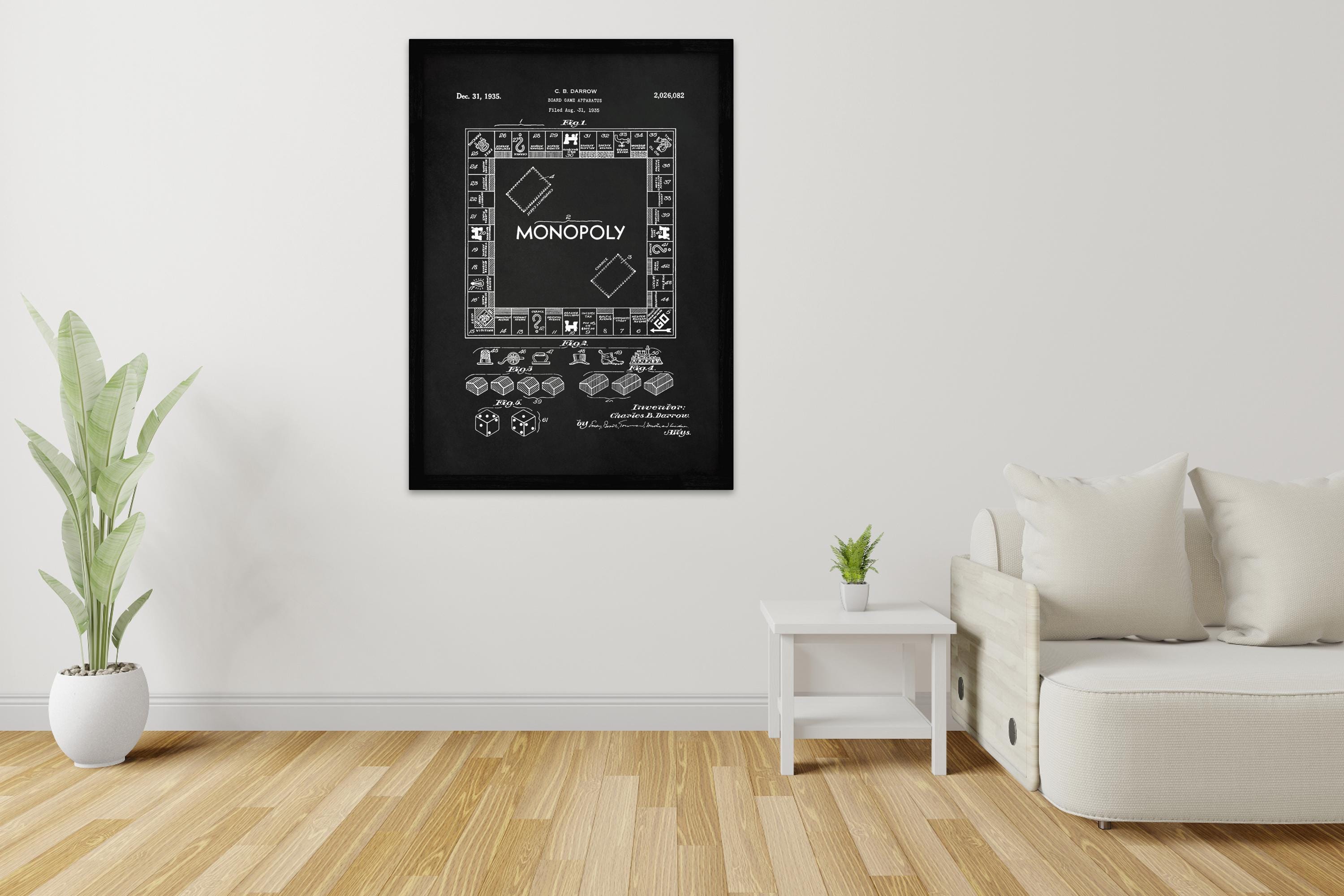 Monopoly Poster Board Games Kids Room Decor Framed or Unframed Print - Etsy