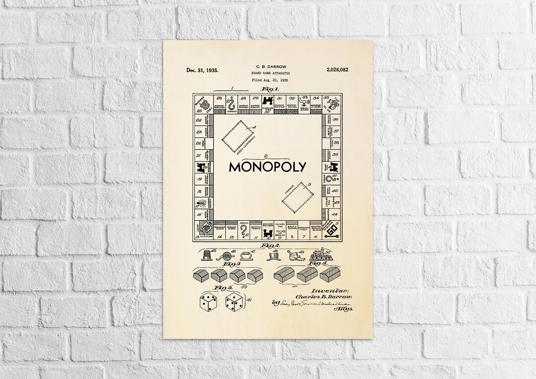 Monopoly Poster Board Games Kids Room Decor Framed or Unframed Print - Etsy