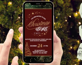 Christmas Party Invitation, Digital, Printable and Editable ,video and ...