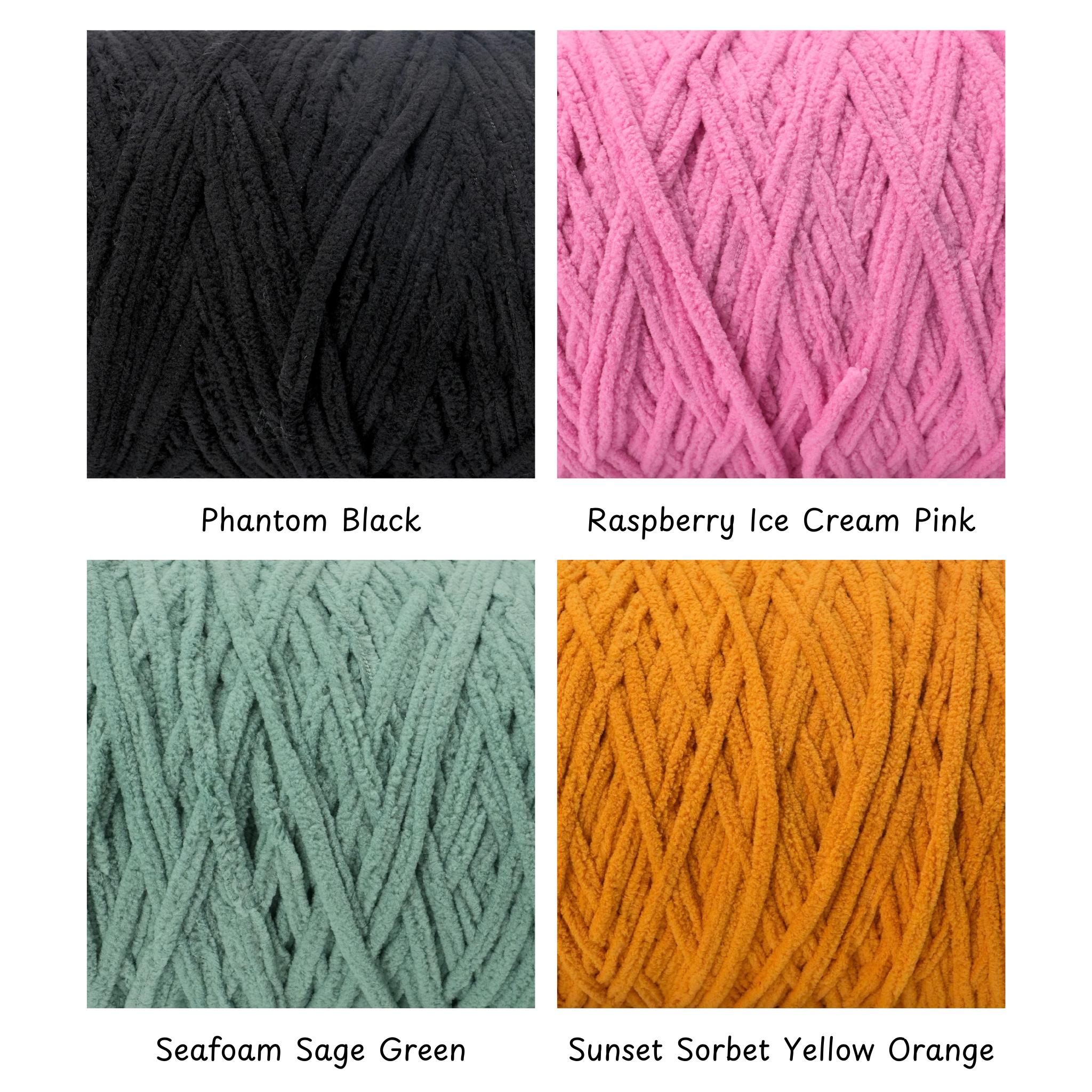 20 Pack Chunky Chenille NO FRAY Yarn Bundle, Crochet Chenille Soft ...