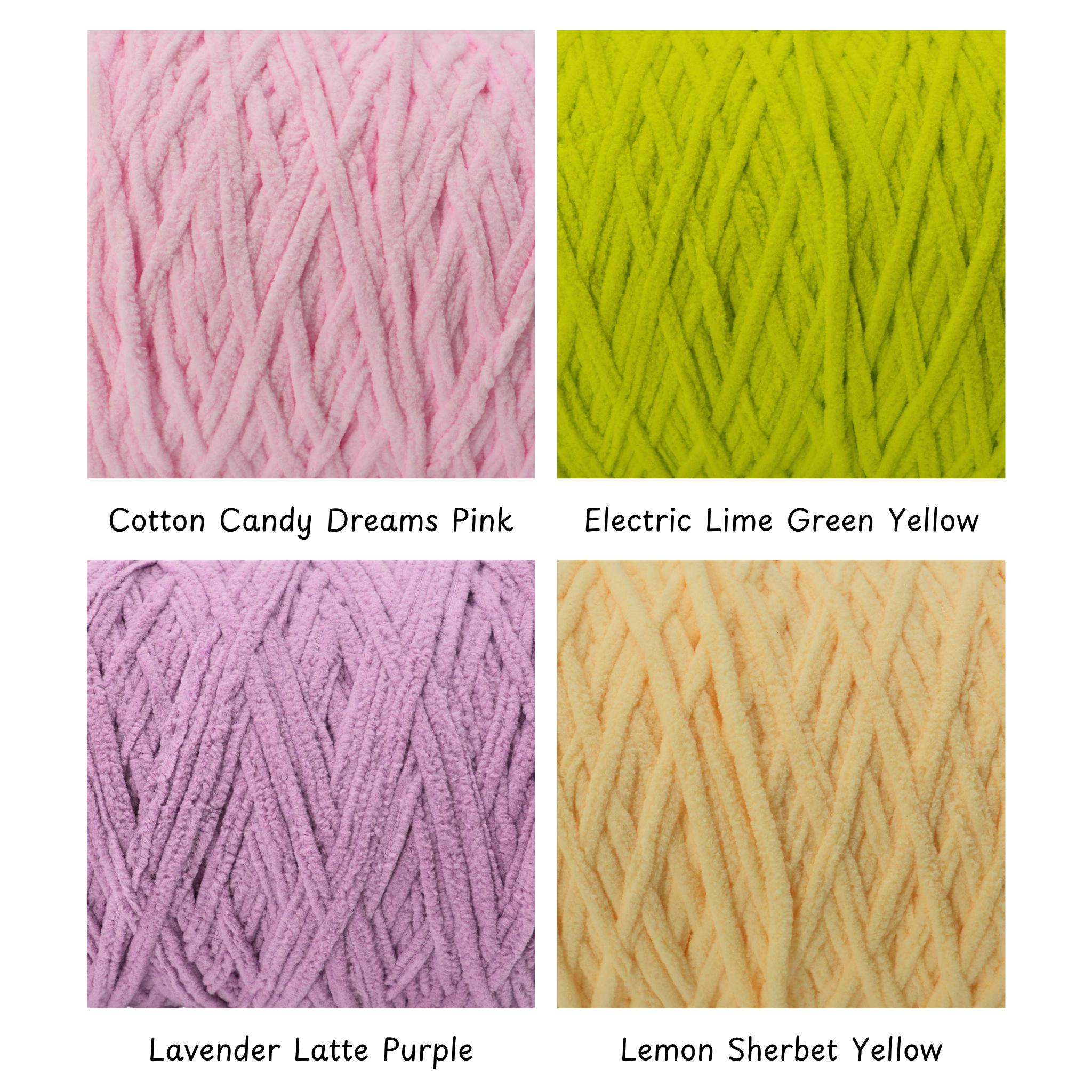 20 Pack Chunky Chenille NO FRAY Yarn Bundle, Crochet Chenille Soft ...