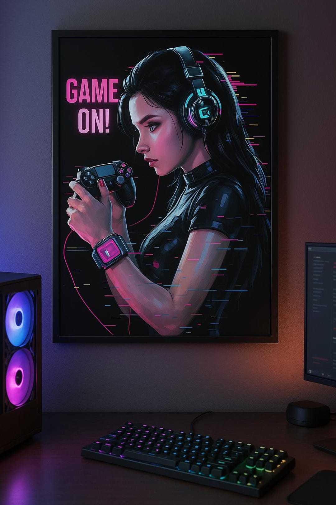 Gamer Girl Poster Prints, Gaming Room, Gaming Wall Art, Gamer Gift ...