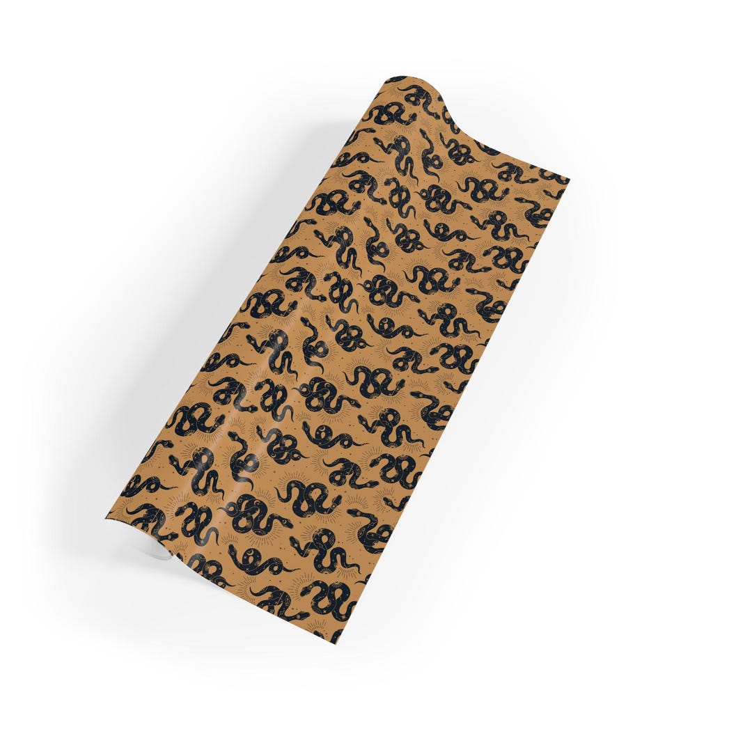 Orange Witchy Snakes Wrapping Paper Christmas Gift Wrap Paper Christmas ...