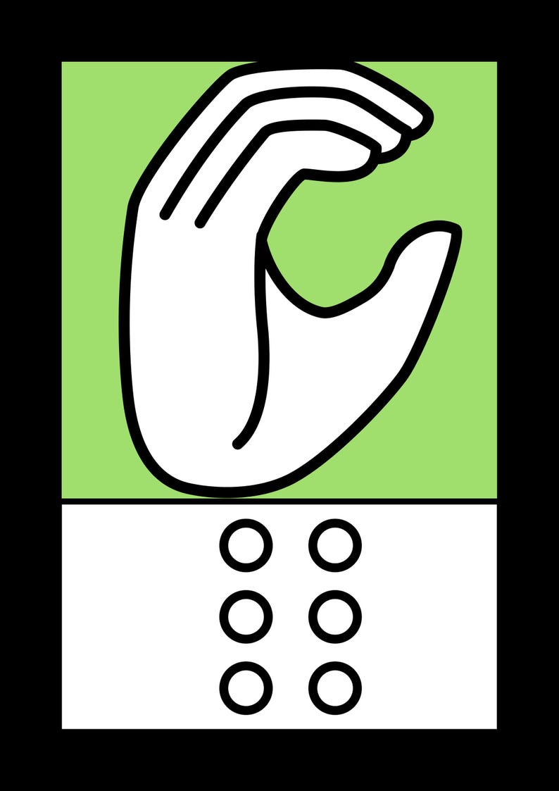 ASL Alphabet and Braille Learning Cards | Printable PDF for Teachers ...