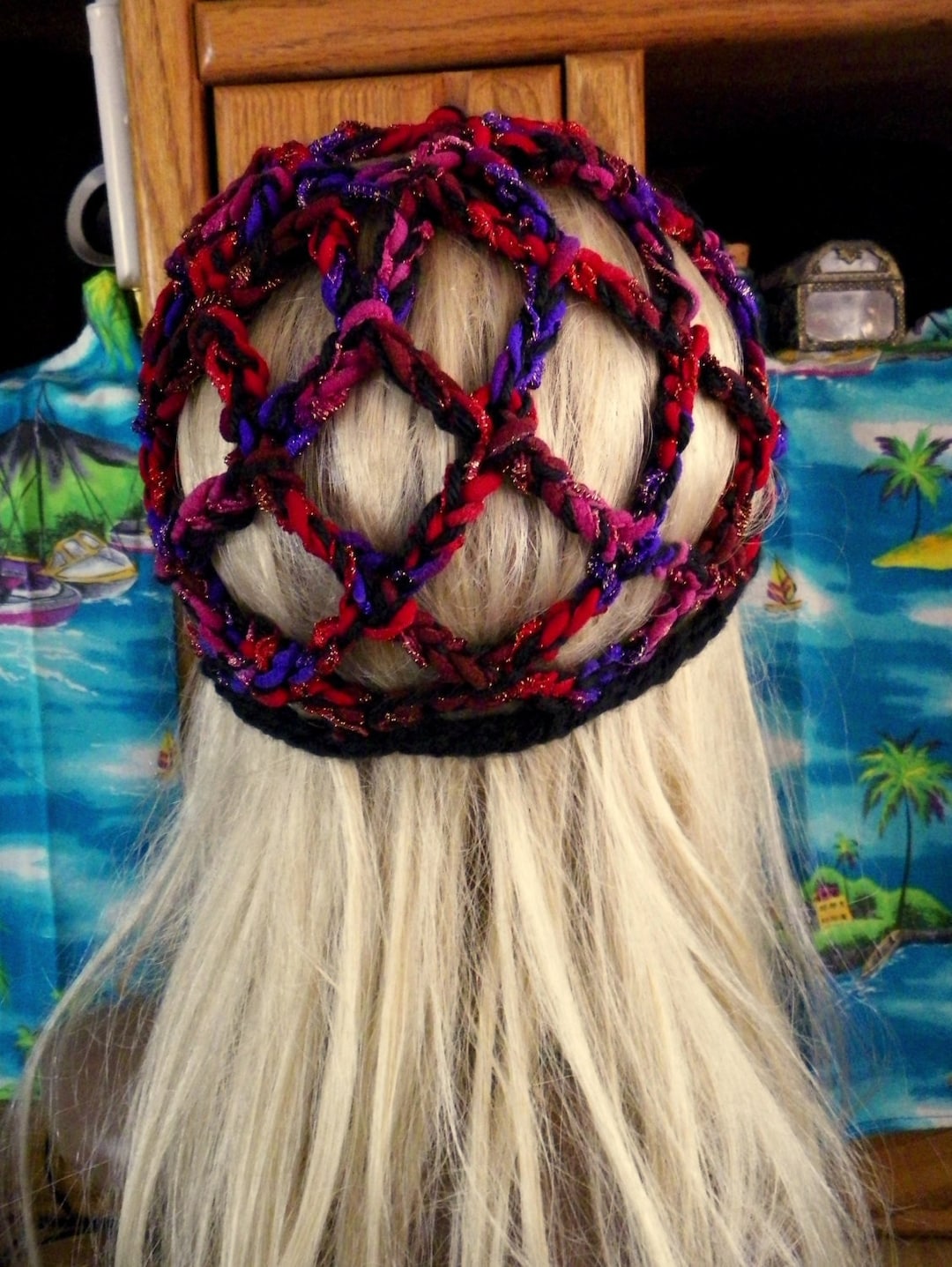 Renaissance Hat, Juliet Hat, Custom Made Hat, Large Snood, Crocheted ...