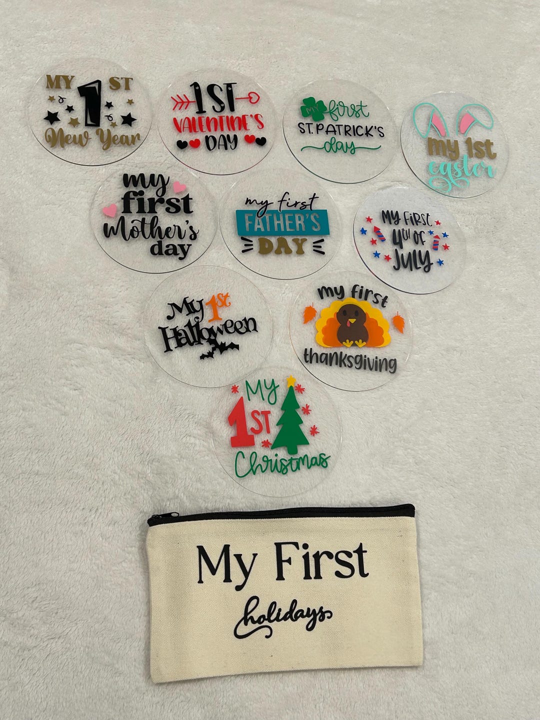 Babys First Holidays Baby Photo Props Baby Shower Gift Milestones ...