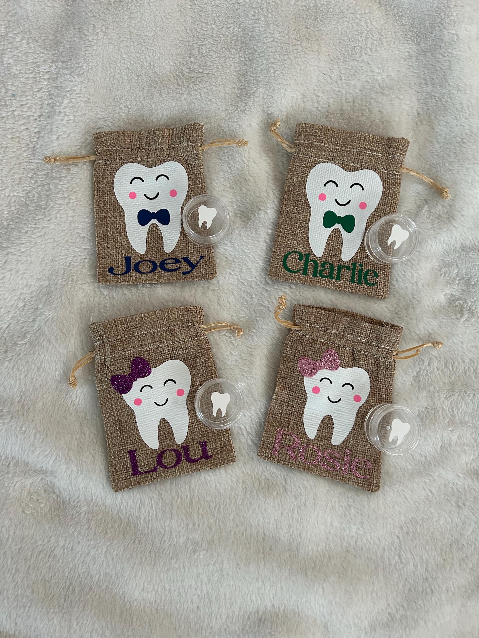 Personalized Tooth Fairy Bags, Tooth Fairy Sacks, Tooth Fairy Pouches ...