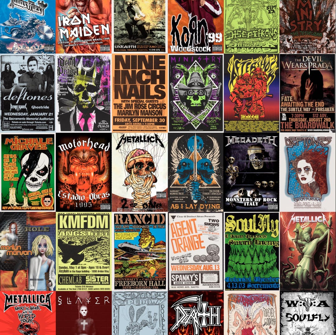 30 Metal & Punk Band Posters Digital Download - Etsy