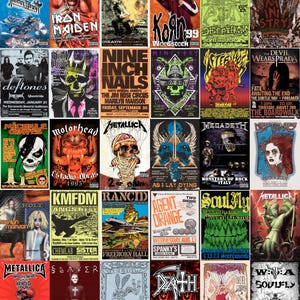 30 Metal & Punk Band Posters Digital Download - Etsy