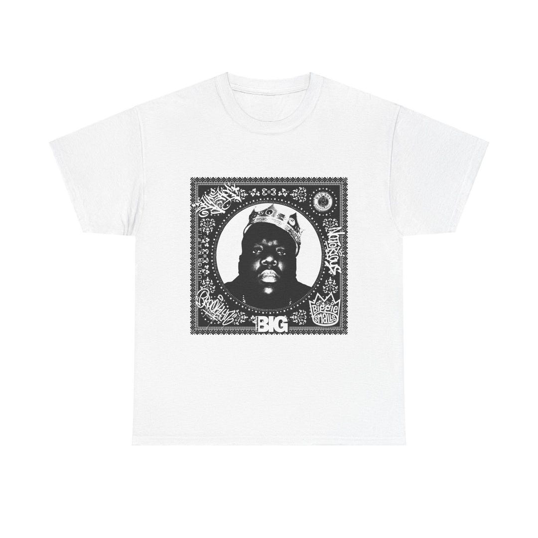 Notorious B.I.G T Shirt black & White , Hip Hop, Rap T Shirt, Graphic T ...