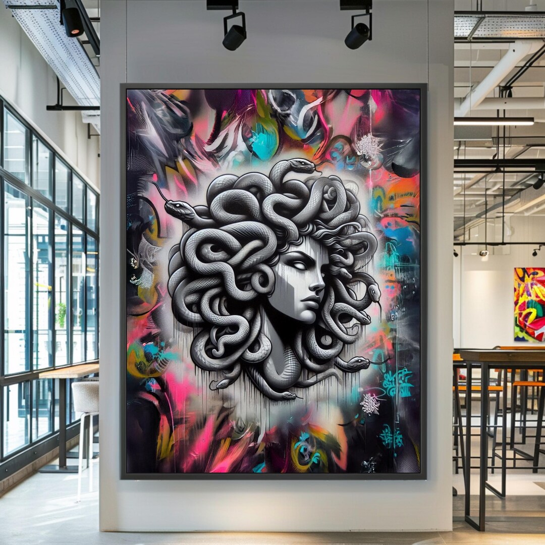 Medusa Pop Art Print: Greek Mythology, Graffiti Style - Etsy Canada