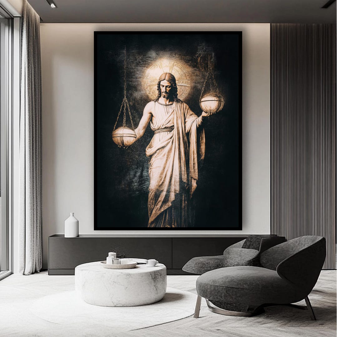 Jesus and Justice Art Jesus Christ Art Faith Wall Art Religious Artwork ...