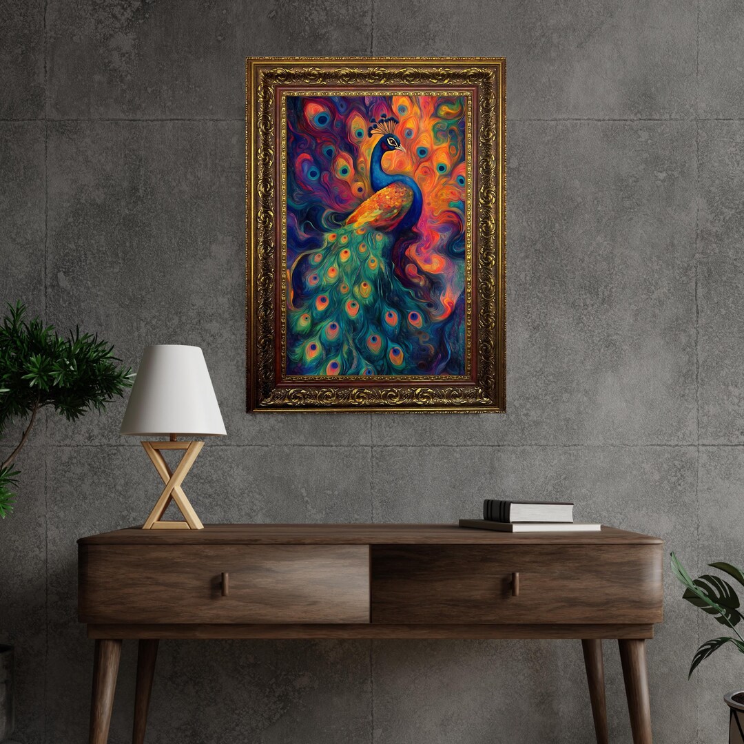 Luxury Peacock Art Print, Peacock Feather Art, Peacock Art, Elegant ...