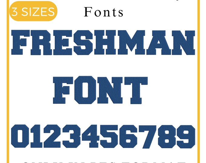 Freshman Embroidery Font, Embroidery Font, Script Font Embroidery, BX ...