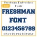 Freshman Embroidery Font, Embroidery Font, Script Font Embroidery, BX ...