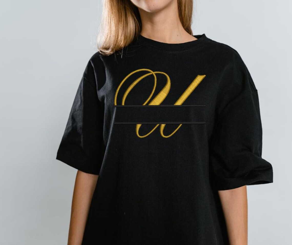 Split Monogram Embroidery Font, Script Font Embroidery, BX Embroidery ...