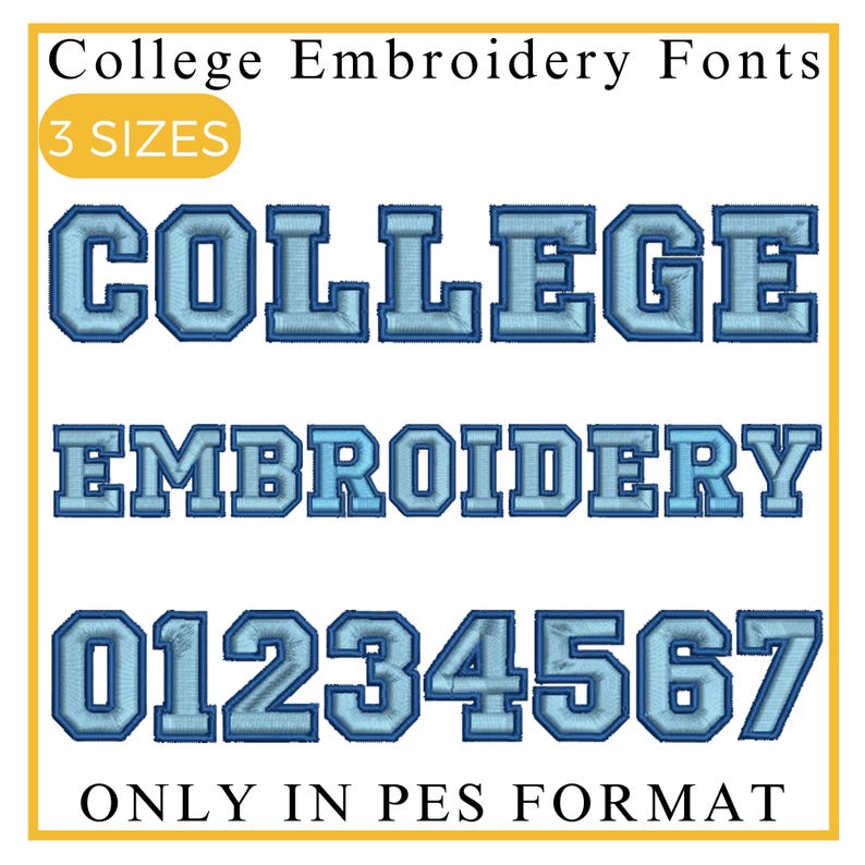 College Outline Embroidery Font, Embroidery Font, Script Font ...