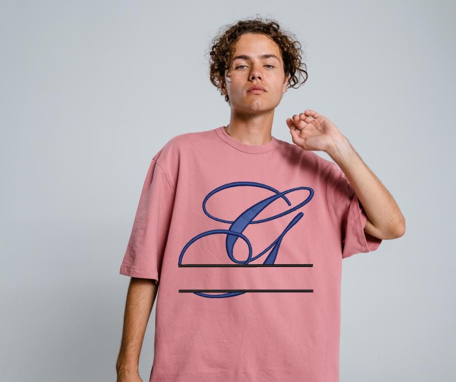 Split Monogram Embroidery Font, Script Font Embroidery, BX Embroidery ...