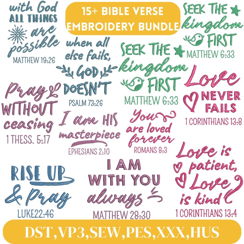 Bible Verse Hand Embroidery - Etsy