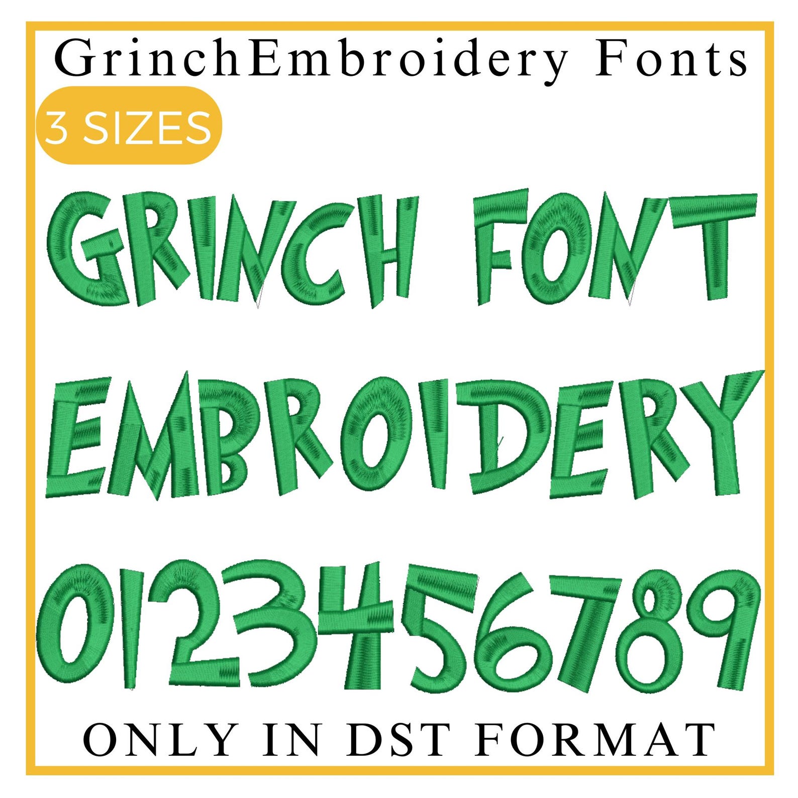Grinch Embroidery Font, Green Font Embroidery, Embroidery Font, Script ...