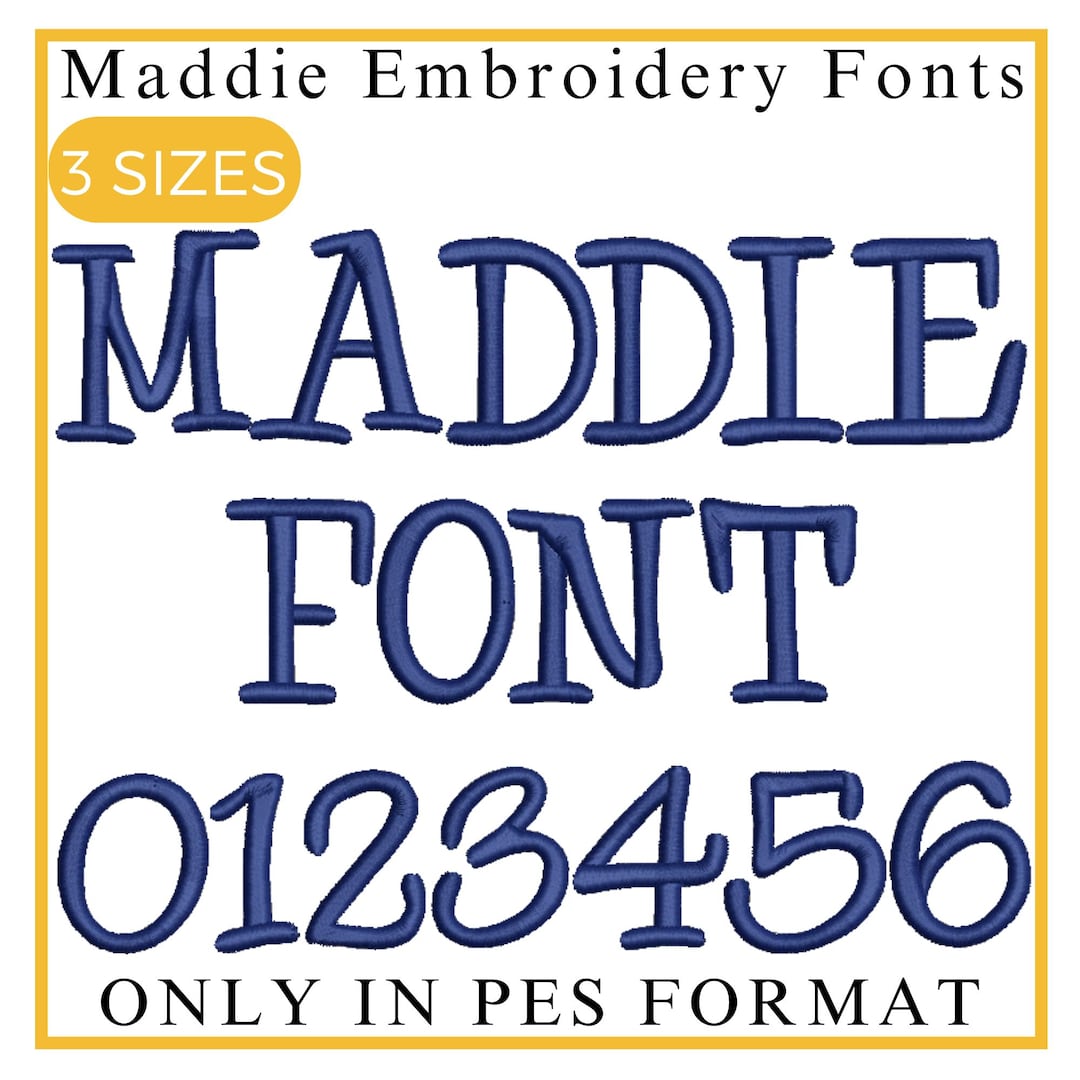 Maddie Embroidery Font, Embroidery Font, Script Font Embroidery, BX ...