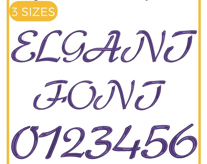 Elegant Embroidery Font, Embroidery Font, Script Font Embroidery, BX ...