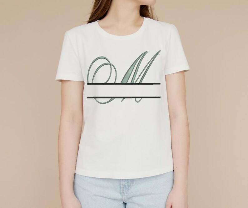 Split Monogram Embroidery Font, Script Font Embroidery, BX Embroidery ...