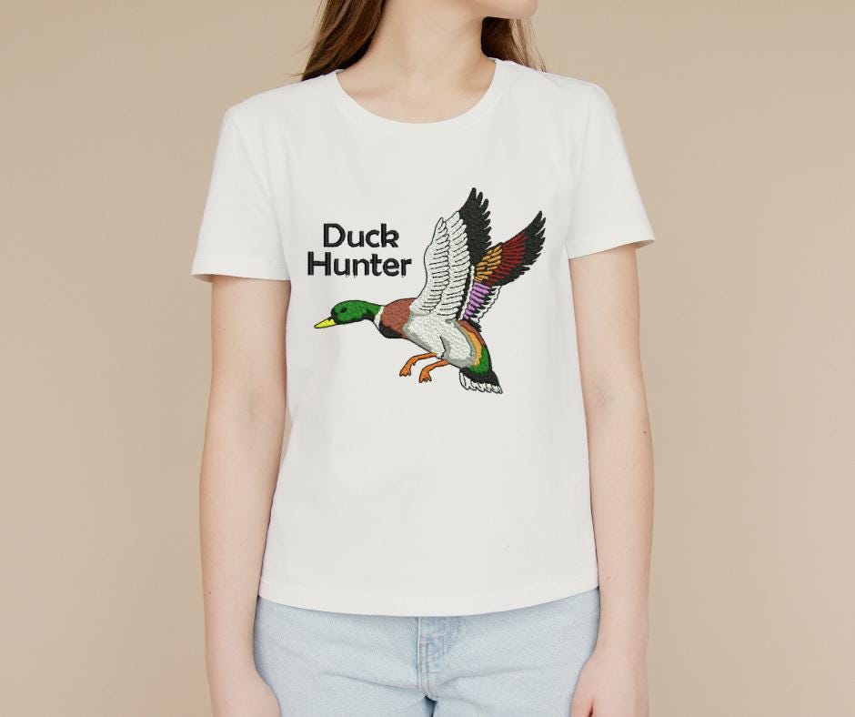 Duck Embroidery Design, Mallard Duck Embroidery, Duck Hunting ...