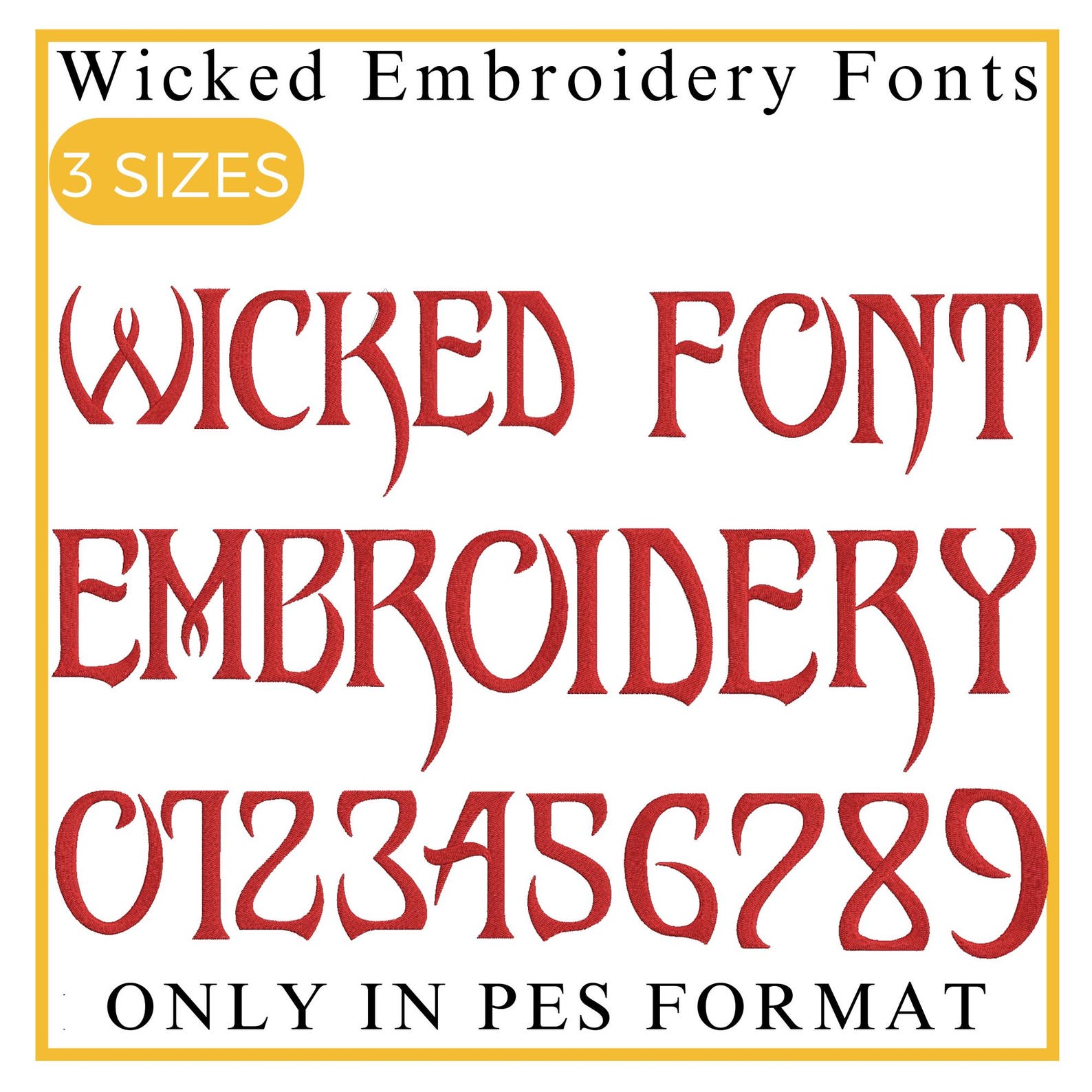 Wicked Embroidery Font, Embroidery Font, Script Font Embroidery, BX ...
