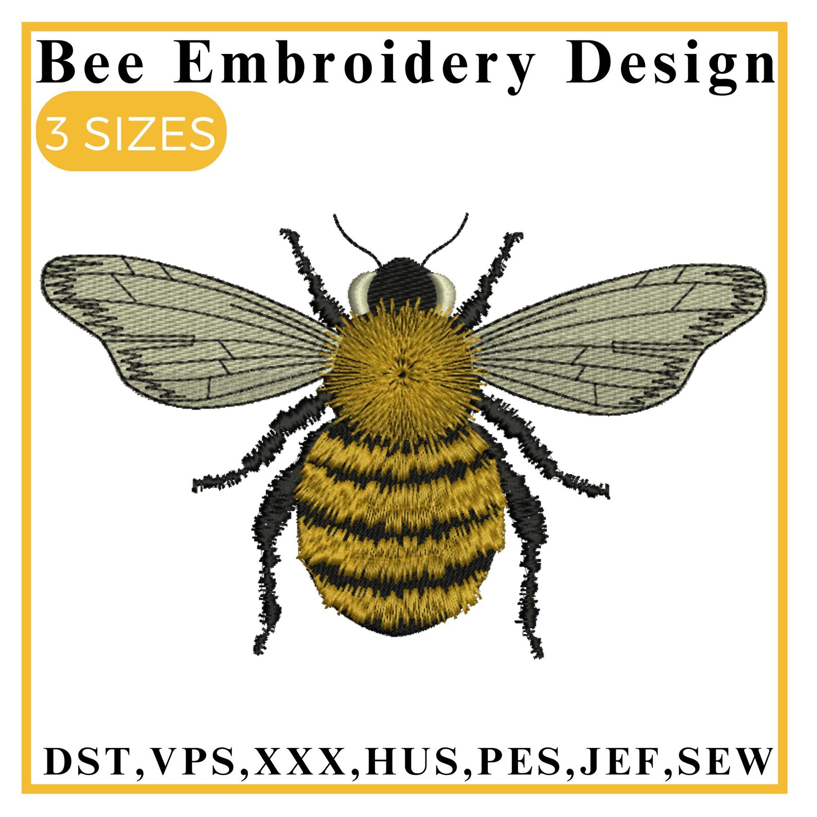 Bee Embroidery Design, Queen Bee Embroidery, Honey Bee Embroidery, Mini ...