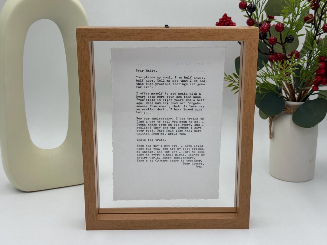 Personalized Love Letter on Cotton Handmade Paper, Customized Wedding ...