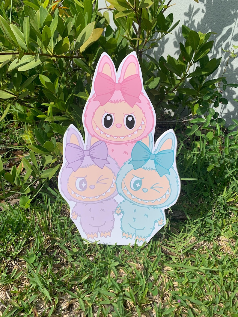 Labubu Props, Labubu Cutout, Labubu Foam Board Cutout – Handmade Party ...