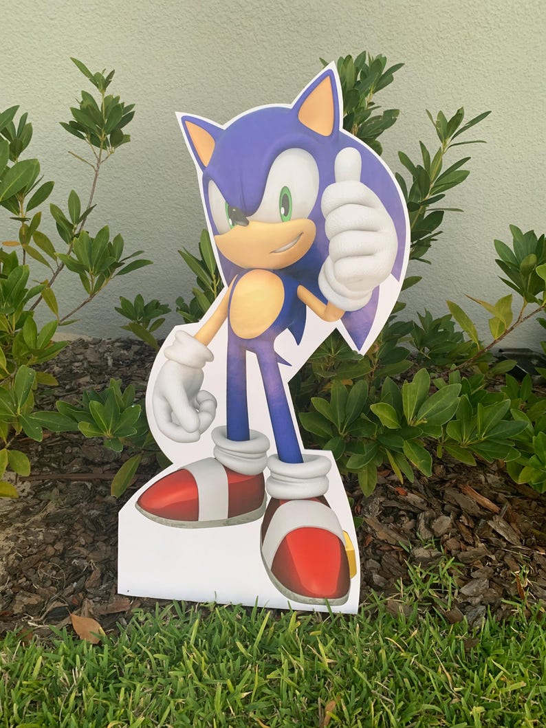 Cutout Foam Board Sonic Character , Sonic Party Decor, Sonic Birthday ...