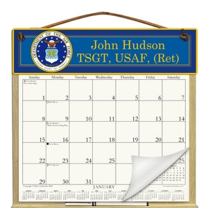 Personalized U S AIR FORCE Calendar Filled With the Rest of 2025 and ...