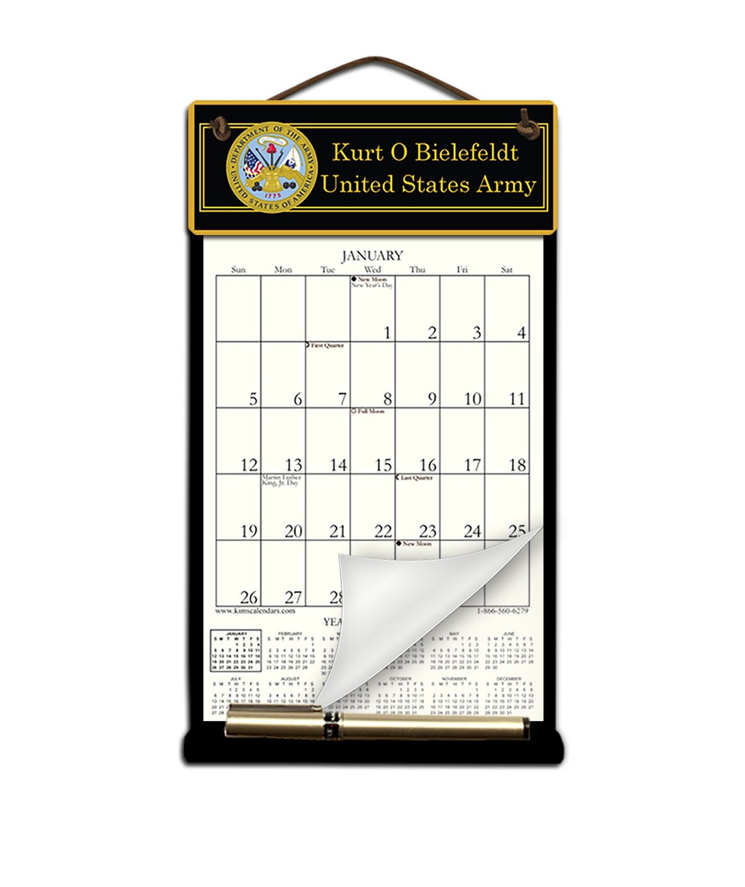 2025 CALENDAR 7 X 12 Personalized U S ARMY Calendar Filled With a 2025 ...