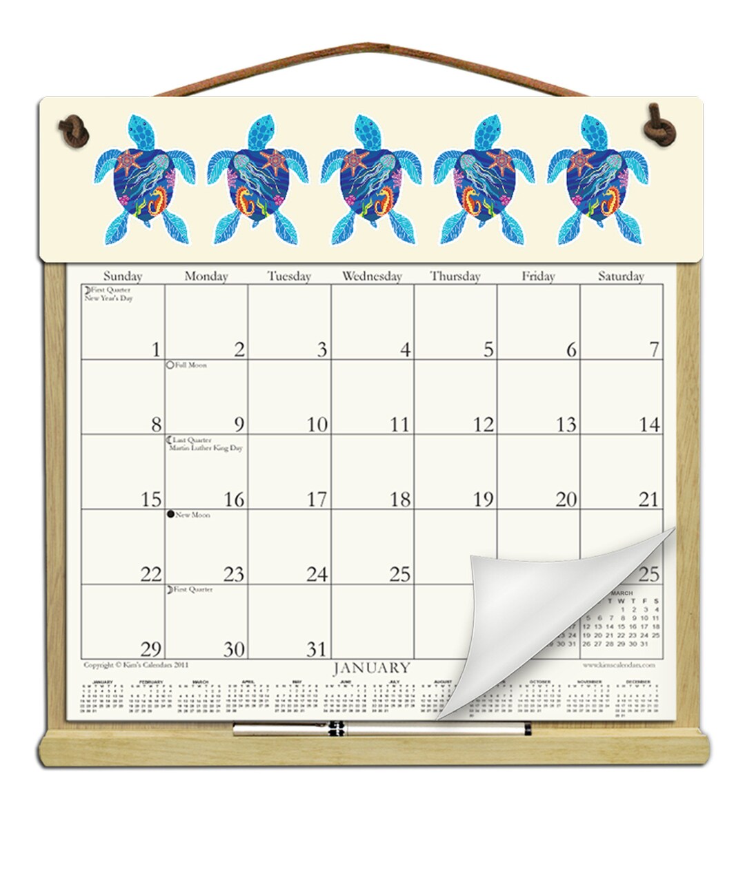 Wooden Calendar Holder Filled With the Rest of 2026 and 2027 Calendars ...