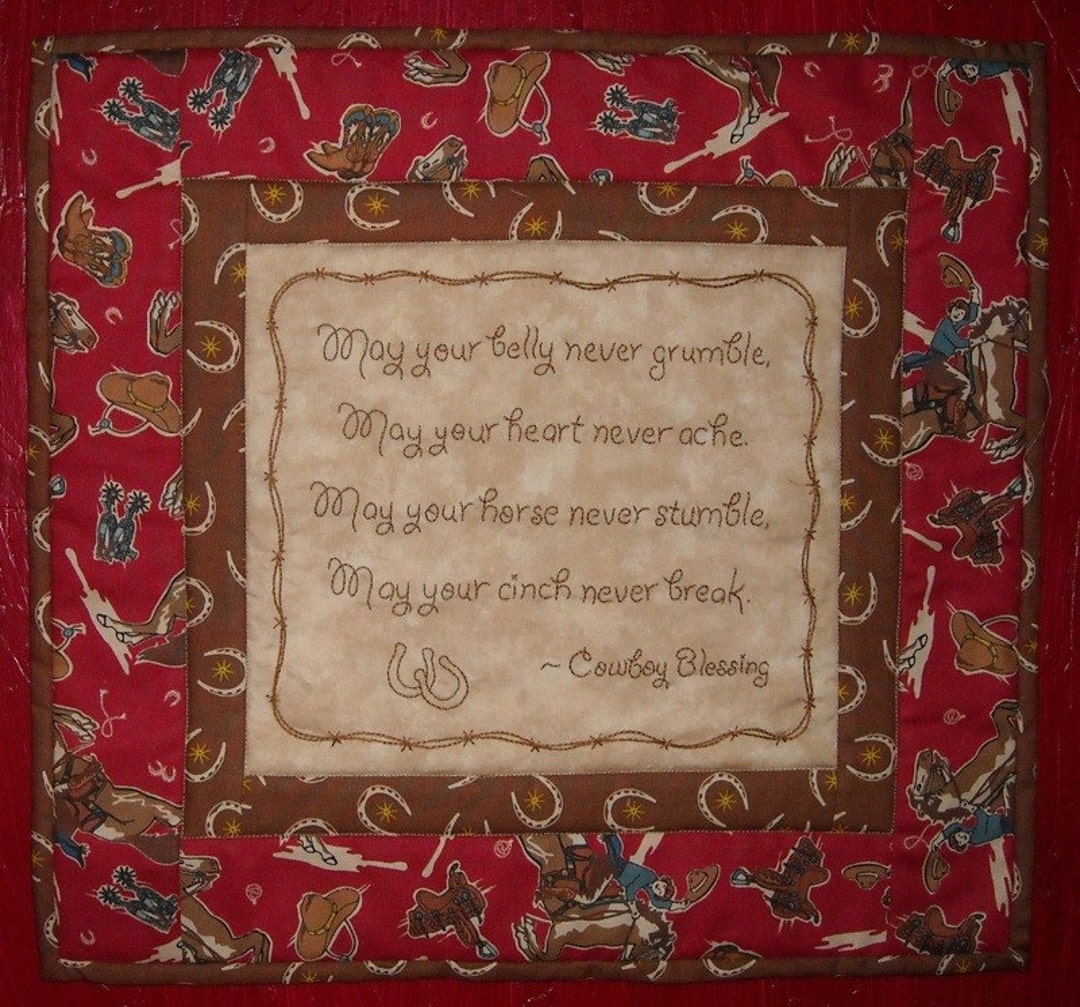 Cowboy Blessing Mini-quilt Pattern, PDF Version - Etsy