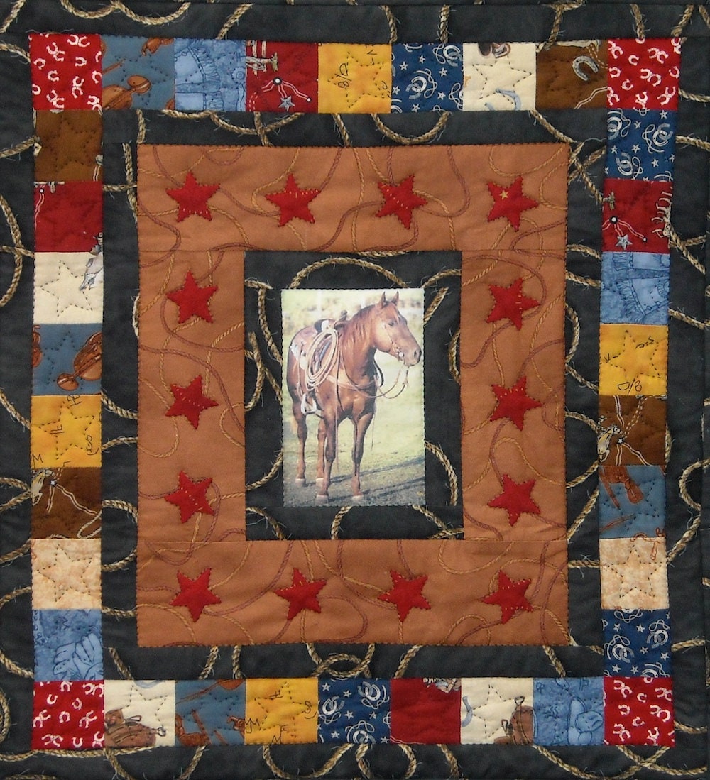 Cowboy Mini Patchwork Quilt PDF Pattern | Etsy