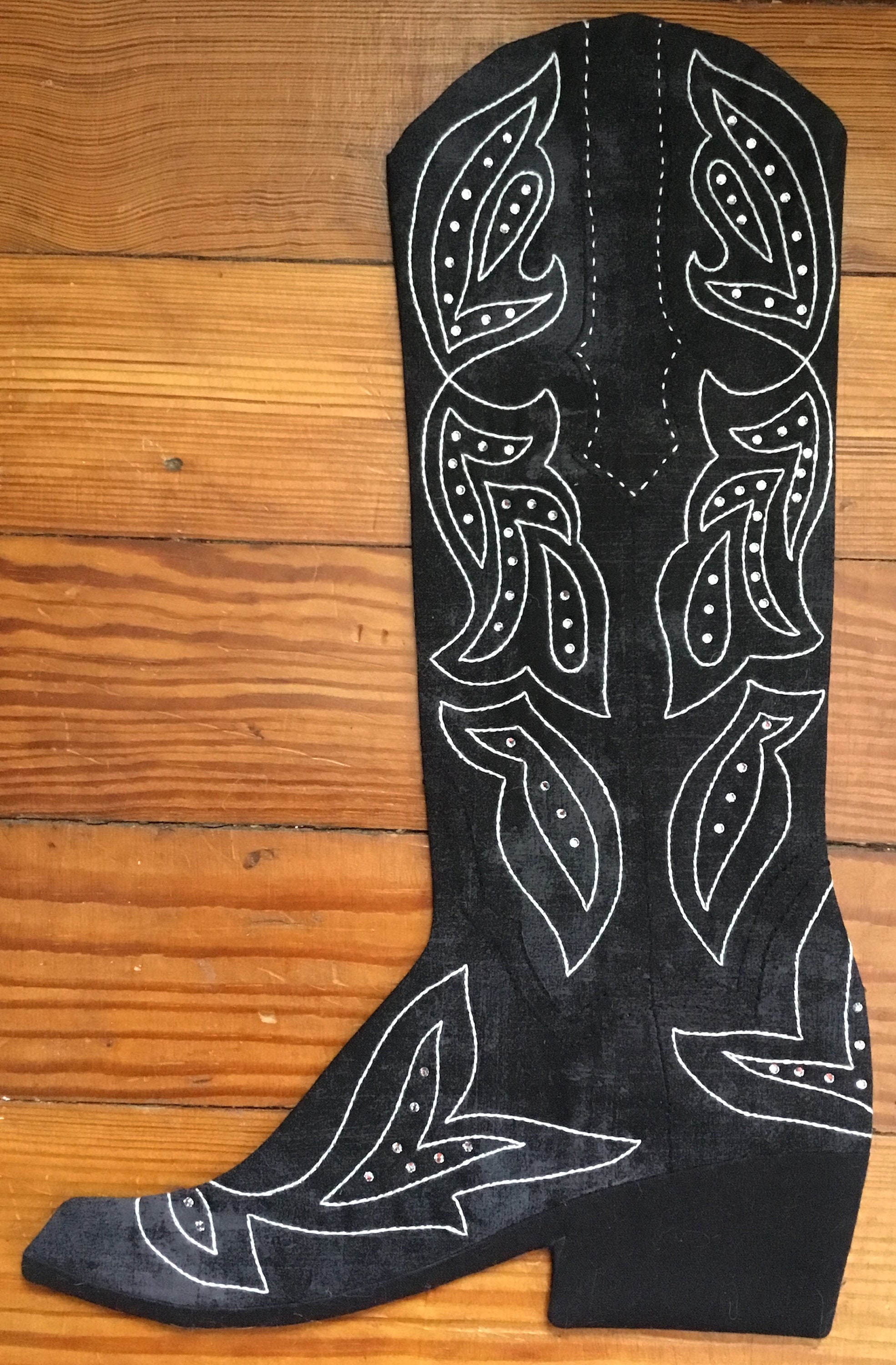 Pattern: Cowboy Boot Christmas Stocking PDF Pattern, Silent Night (2022 ...
