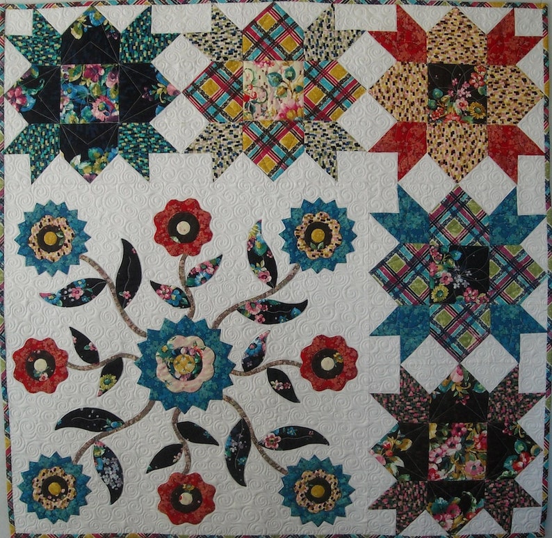 Mayflowers Patchwork and Applique Quilt Pattern PDF Version - Etsy