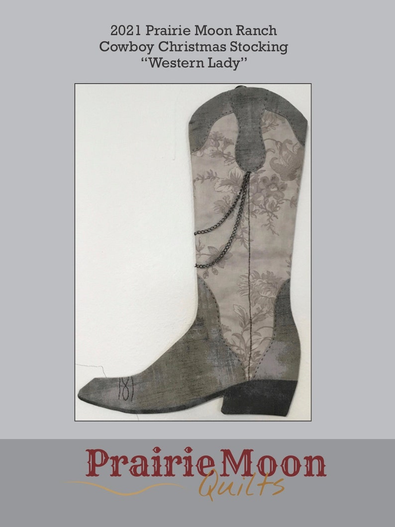 Pattern: Cowboy Boot Christmas Stocking PDF Pattern, Western Lady (2021 ...