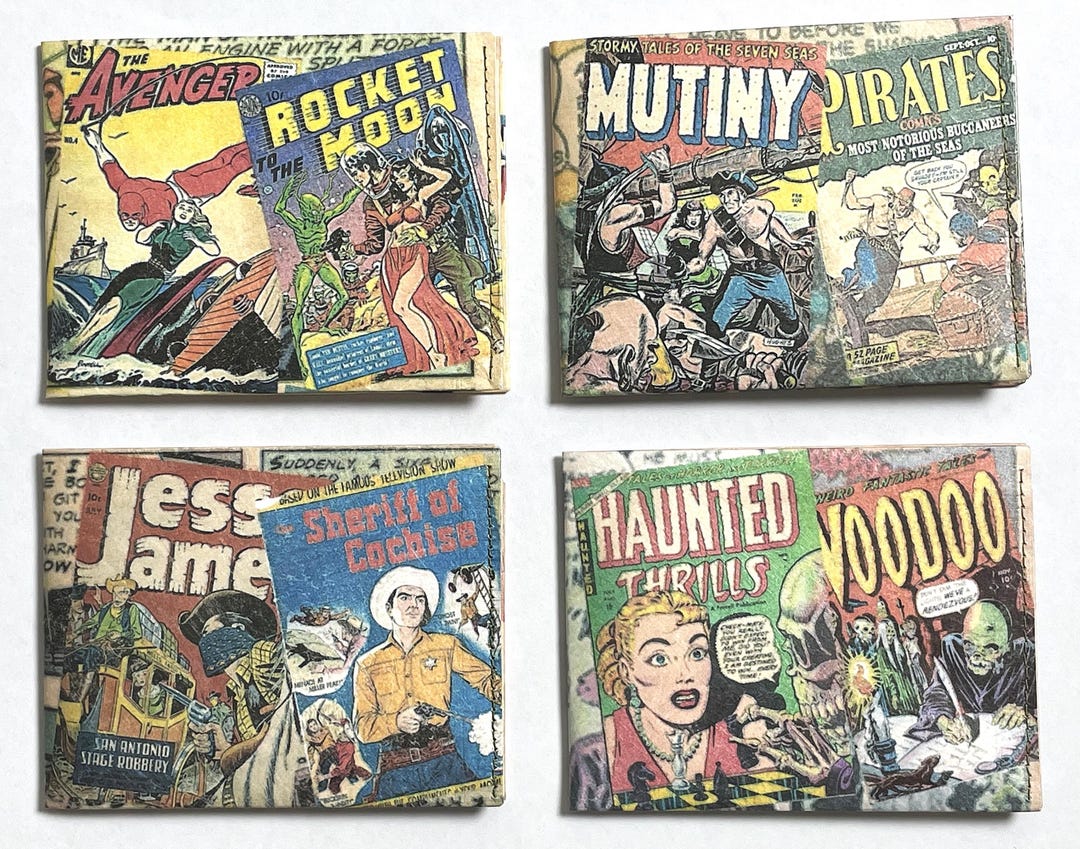 Vintage Comic Book Wallets Made With Waterproof Tyek Paper, With 4 ...