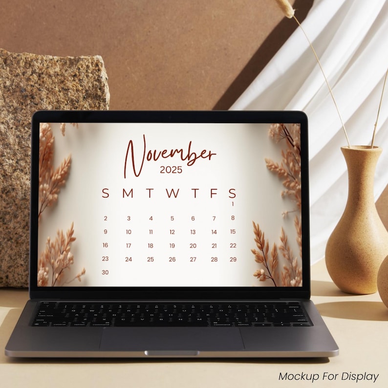 November 2025 Calendar Desktop Wallpaper • 4K + Mac/windows Sizes ...