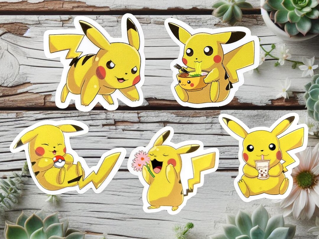 PIKACHU POKEMON STICKER Pack 1.5 Inch Vinyl Sticker Waterproof Pokemon ...
