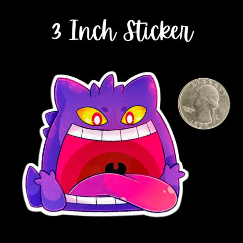 VMAX Gengar Pokémon Sticker Die-cut Vinyl Sticker Full-color Stickers ...