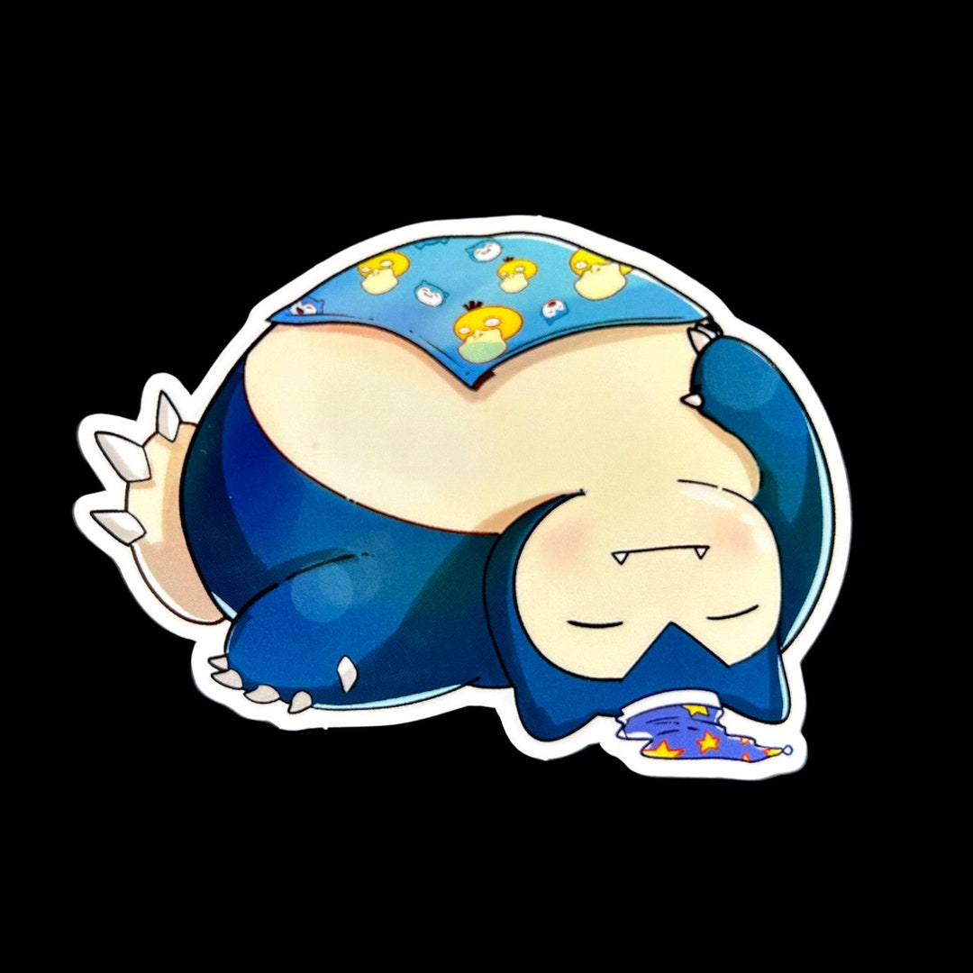 Sleepy Snorlax Sticker Pokémon Sticker Pokémon Trendy Paper Die Cut ...