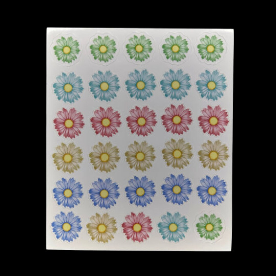 Daisy Flower Sticker Sheet Floral Stickers Floral Sticker Sheet Daisy ...