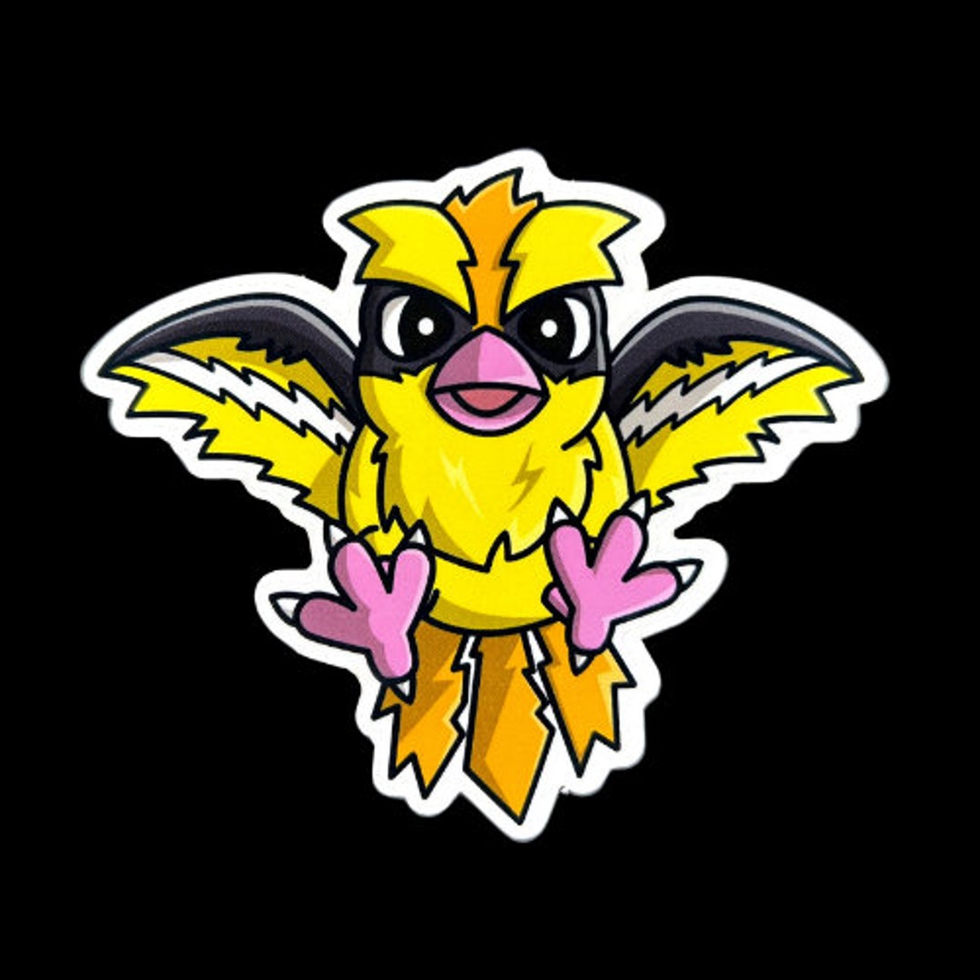 Electric Pidgey Pokémon Sticker Fakemon Stickers Kryptonite Pokémon ...