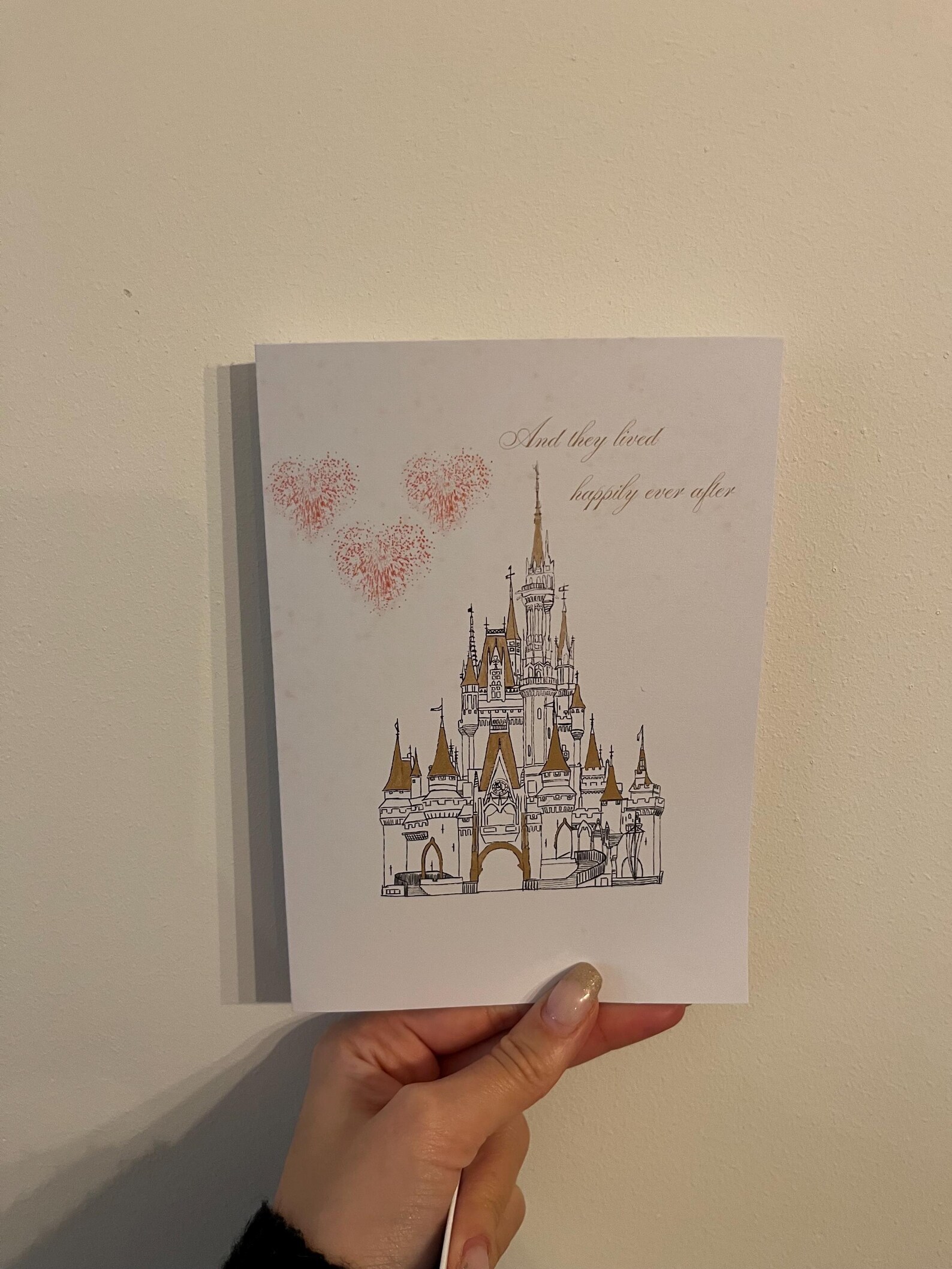 Disney Castle Happily Ever After Wedding Card - Etsy