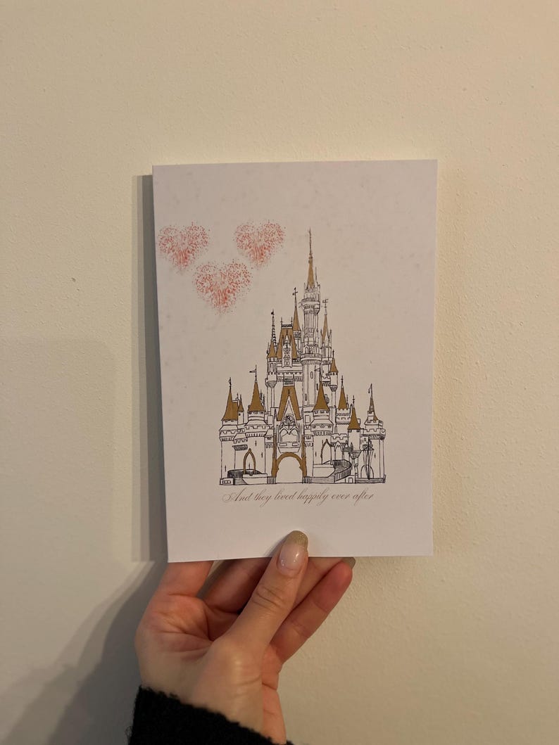 Disney Castle Happily Ever After Wedding Card - Etsy